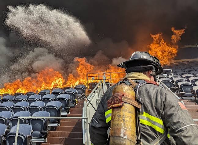 Unfortunately, Commanders Stadium is currently on fire as a...